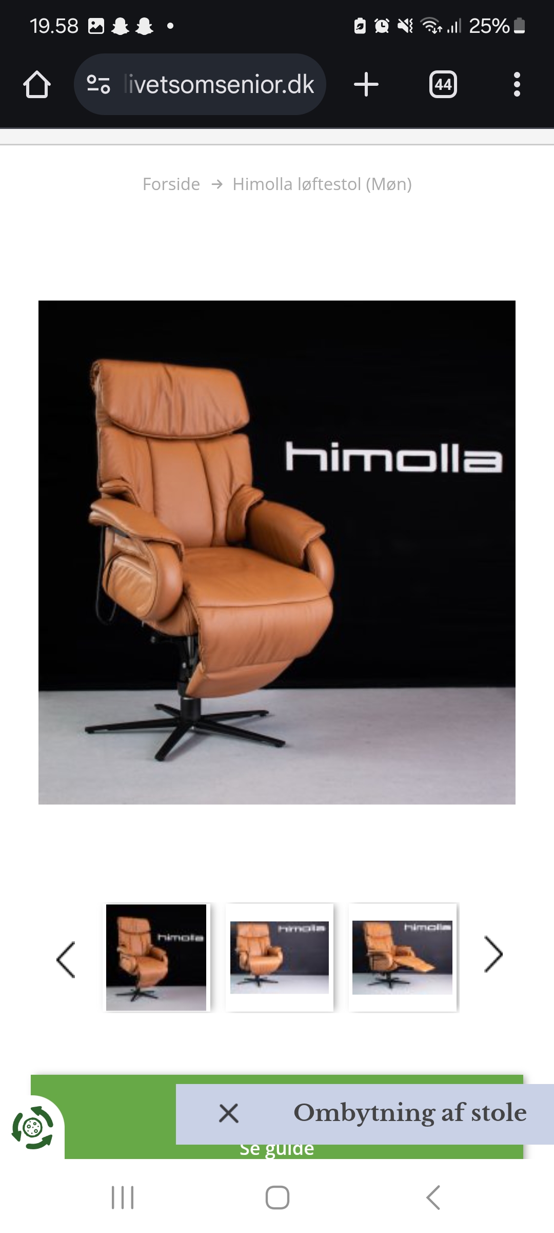 Brugt Himolla model Møn - kun brugt i 14 dage